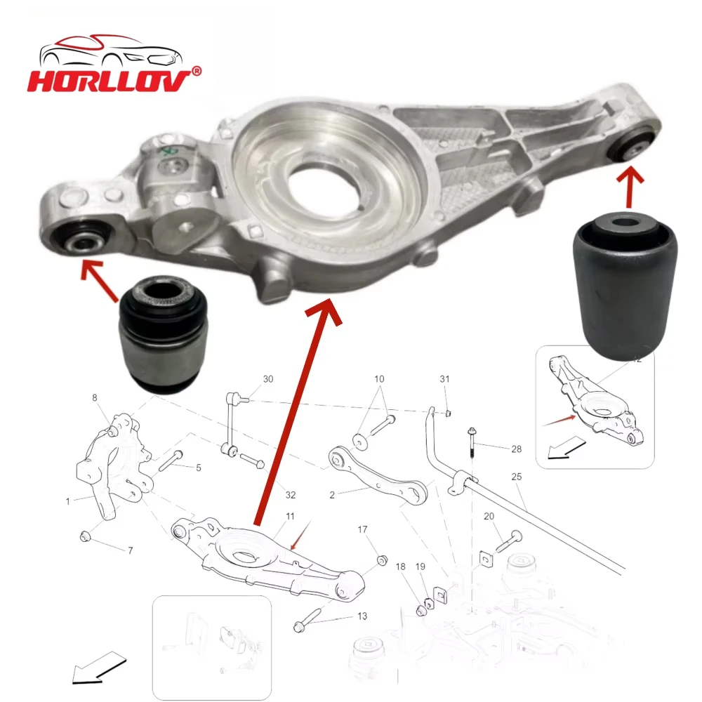 670037295 670037293 Rear Control Arm Bushing for Maserati Levante Rear ...