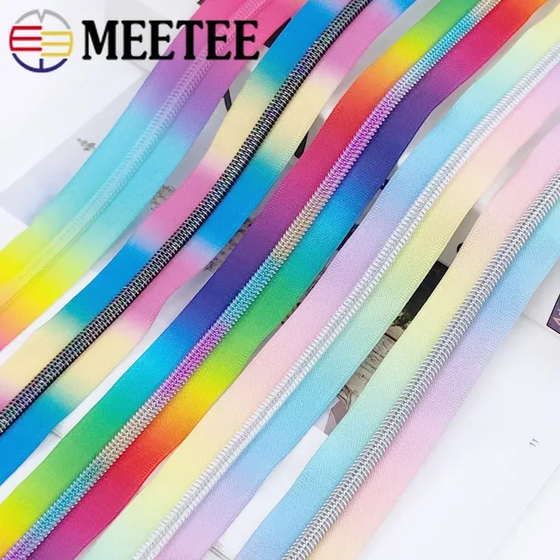3-5-10Meter-5-Rainbow-Nylon-Zipper-Tape-Decor-Zippers-for-Jacket-Bag ...