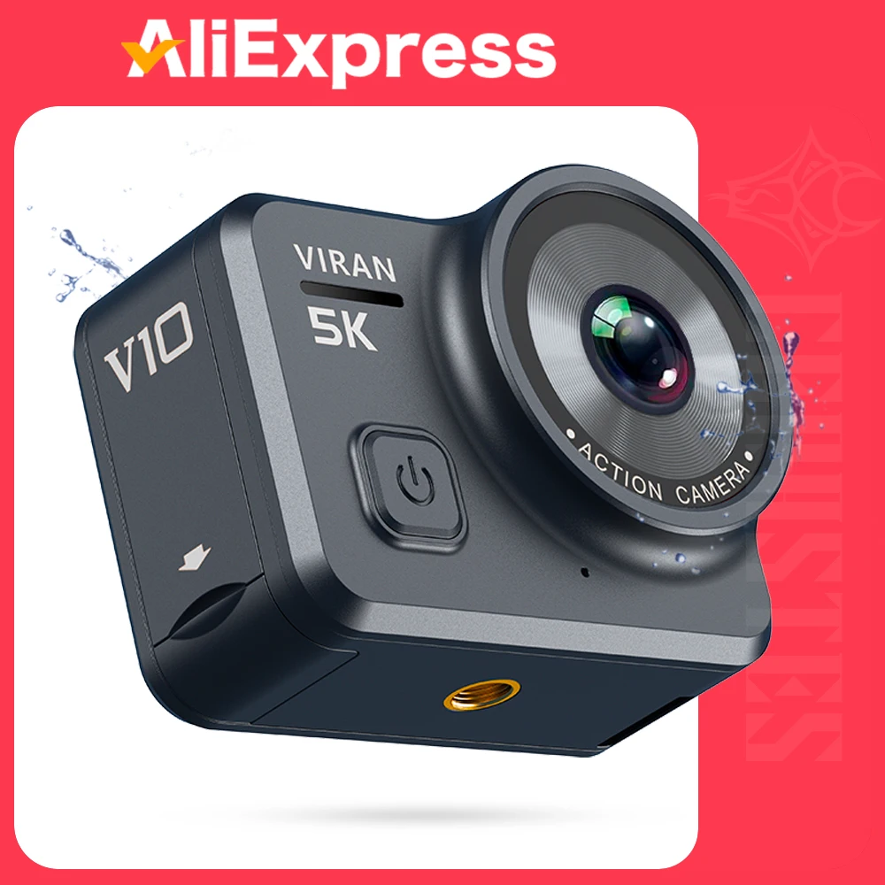 CERASTES V10 5K Action Camera Electronic Image Stabilization 2" Touch ...