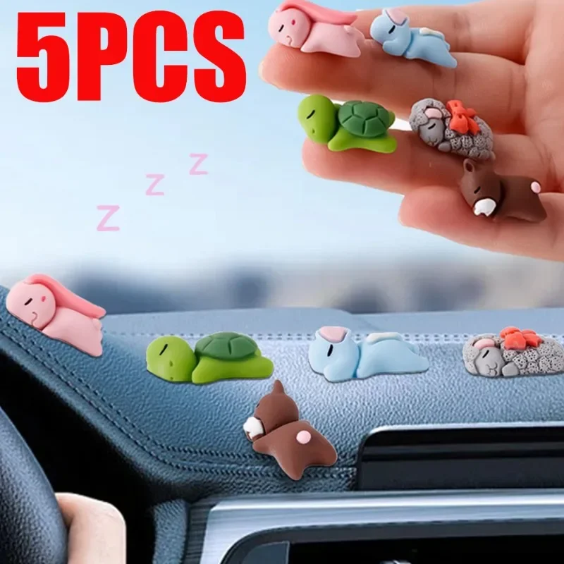 Mini-Cartoon-Animal-Car-Ornaments-Car-Dashboard-Cute-Animals-Sleeping ...