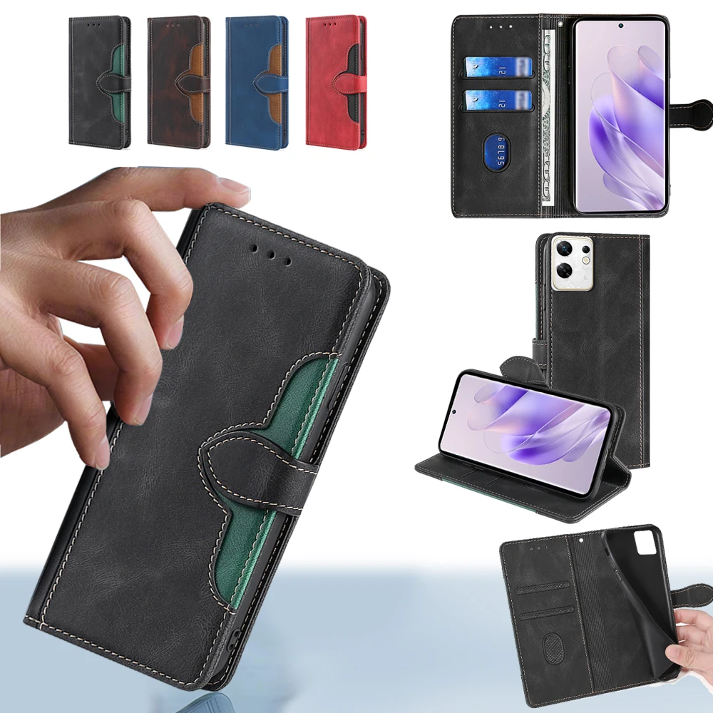 For-Infinix-Note-40-Pro-Leather-Flip-Cover-Magnet-Buckle-Case-For ...