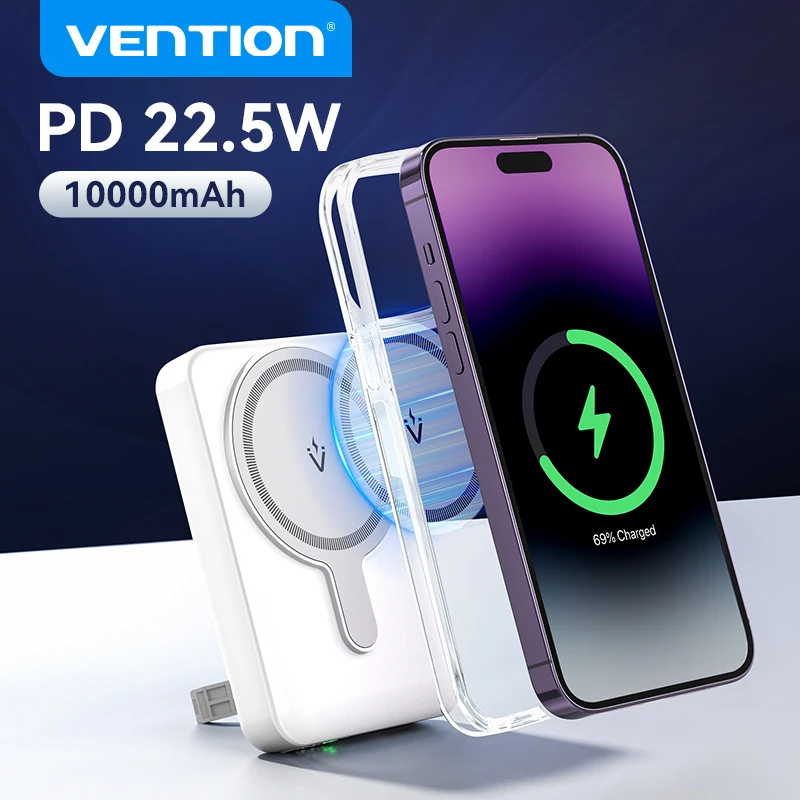 Vention-10000mAh-Power-Bank-Magnetic-Portable-PD-22-5W-Wireless-Fast ...