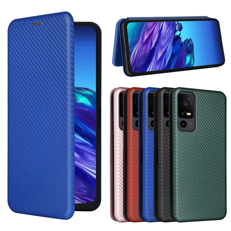 For-TCL-40-XL-40T-T608DL-Luxury-Flip-Ultra-Thin-Skin-Carbon-Fiber ...