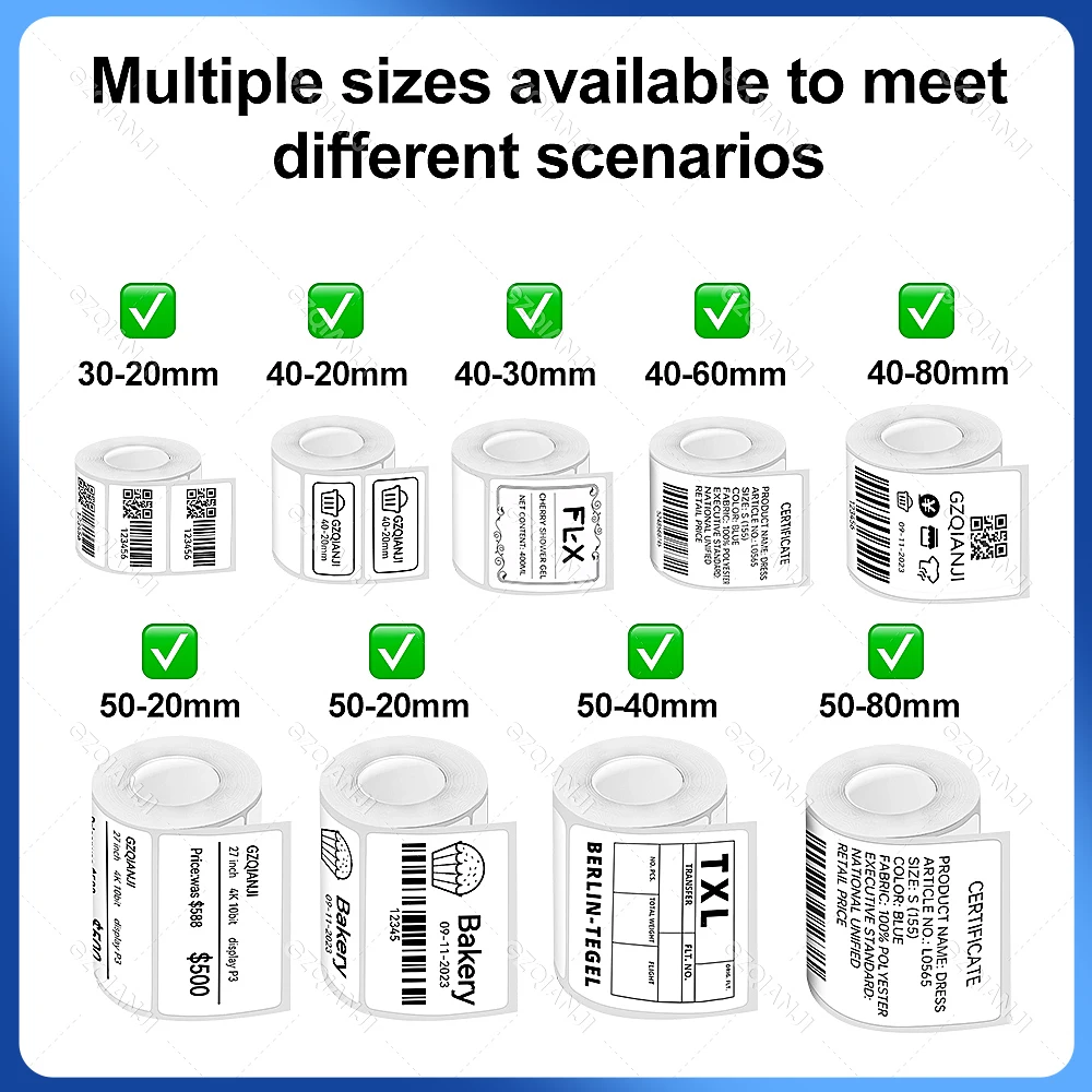 20-58mm-Thermal-Label-Paper-Round-Barcode-Sticker-Waterproof-Label-for ...
