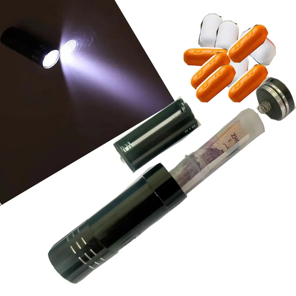 Secret led flashlight Safe Hidden Secret Bolt Diversion Money Stash ...