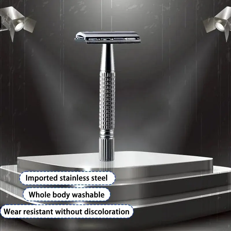 Hand-rasierer-halter-Metall-rasierer-box-mit-Klinge-Doppels-chicht ...