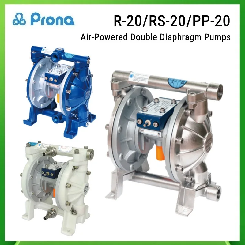 Prona Air-Powered Double Diaphragm Pumps Aluminum Alloy R-20 Stainless ...
