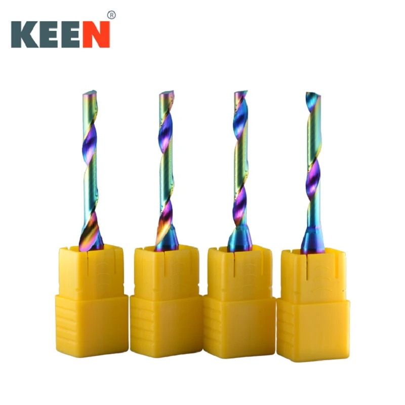 Single Flute for Aluminum Milling Cutter 8/10/12mm DLC Coating Teeth ...