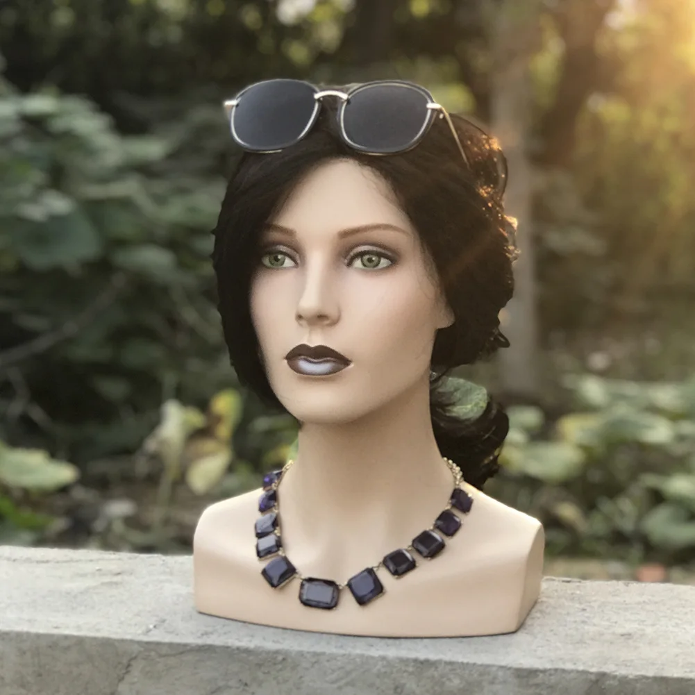 Realistic-Fiberglass-European-Style-Wigs-Display-Head-Makeup-Female ...