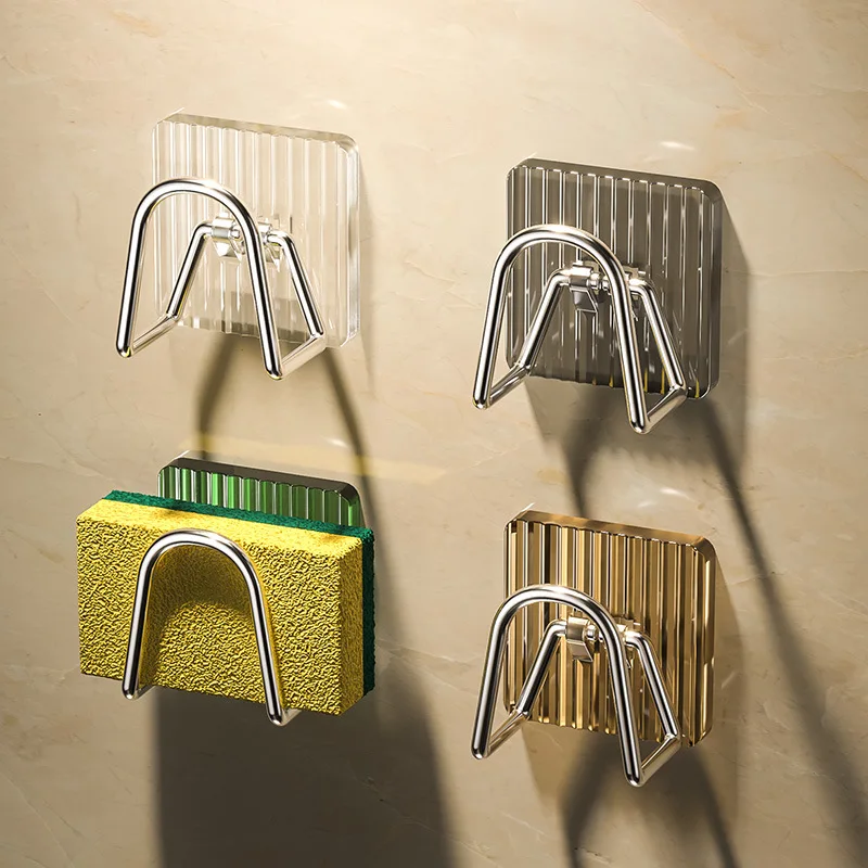 1-2-4pcs-Kitchen-Sponges-Holder-Self-Adhesive-Sink-Thicken-Sponges ...