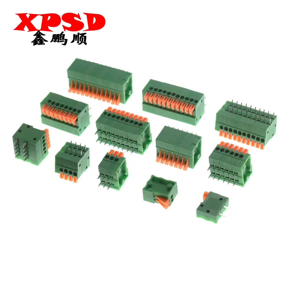 10Pcs-2-54mm-Pitch-KF141V-KF141R-Push-in-Spring-Screwless-Terminal ...