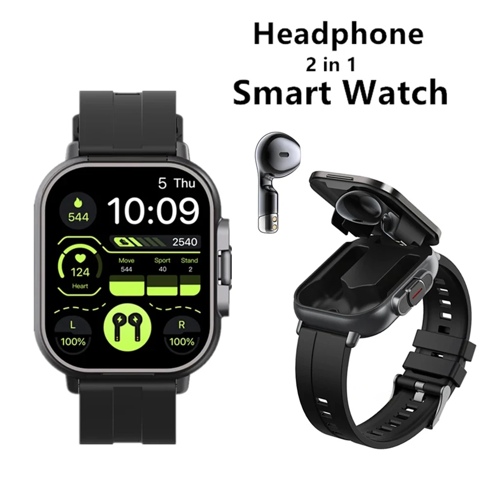 TWS-2-In-1-Smart-Sports-Watch-Wireless-Bluetooth-Headset-Calling-Health ...