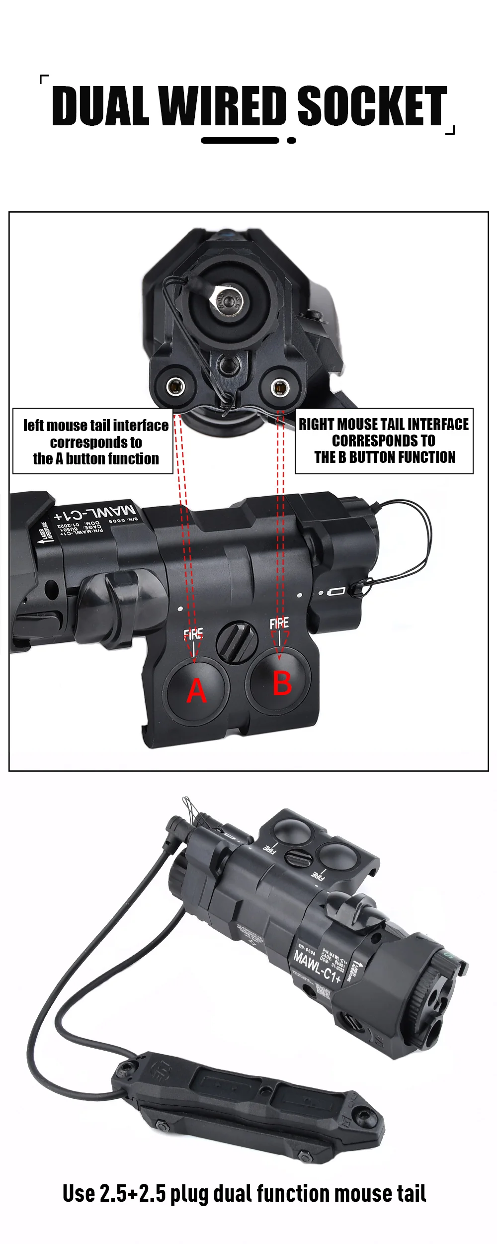 MAWL C1Metal New Upgrade CNC Laser Aiming Device With Red Green Blue IR ...