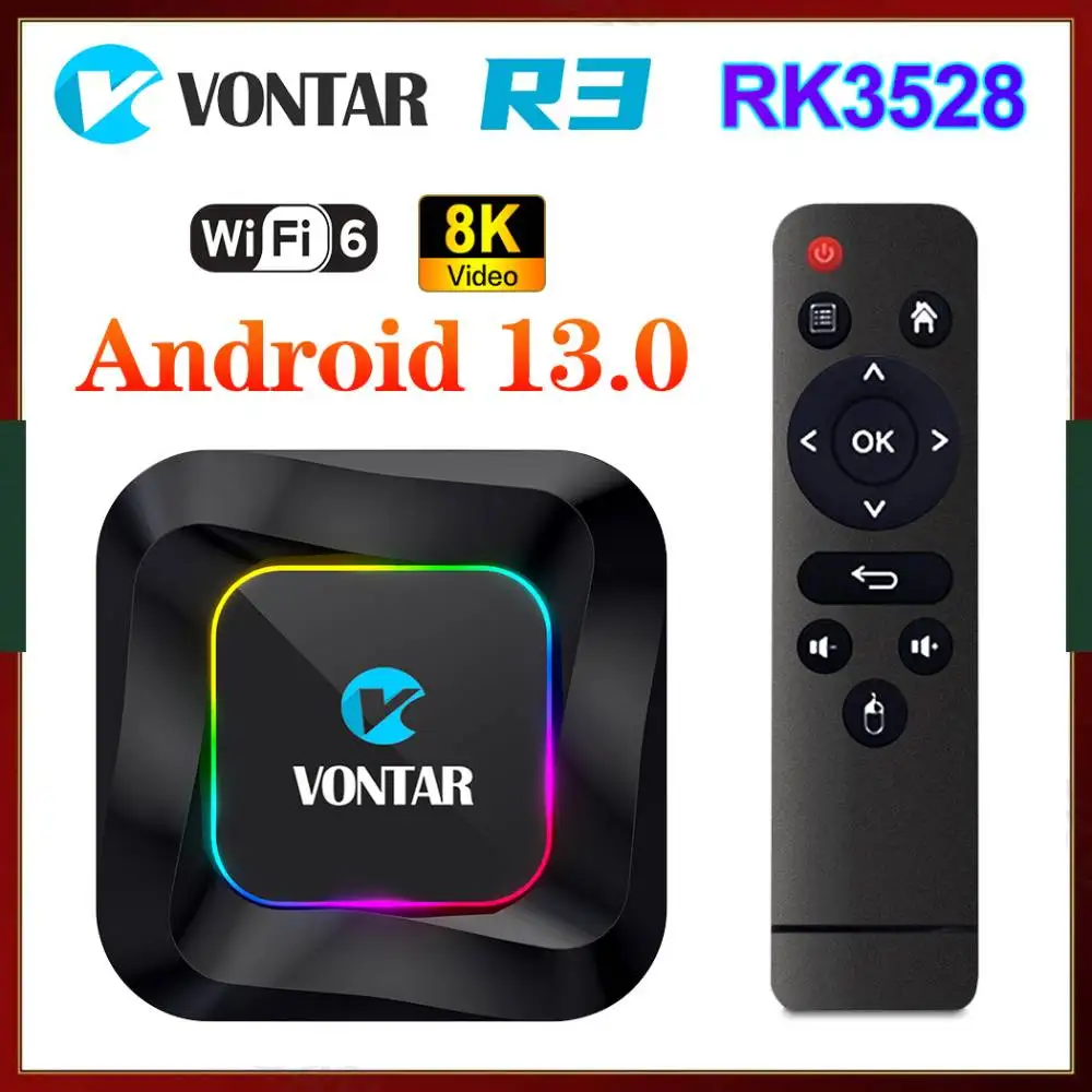 VONTAR-R3-Set-Top-Box-4K-Media-Player-RGB-Light-Android-13-TV-Box ...