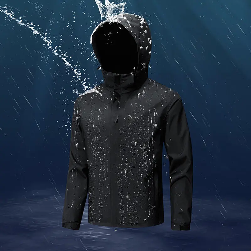 VAKAUP-Mens-Clothing-Lightweight-Waterproof-Rain-Jacket-Hooded-Outdoor ...