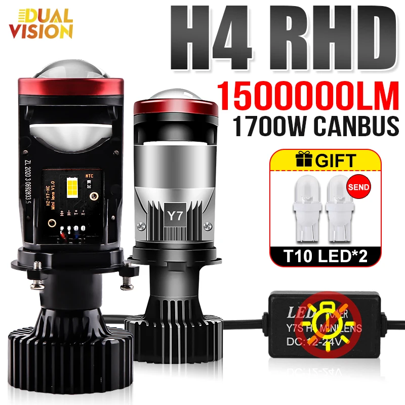 2PCS-H4-LED-Projector-Mini-Lens-Auto-H4-LED-Headlight-Bulbs-RHD-High ...