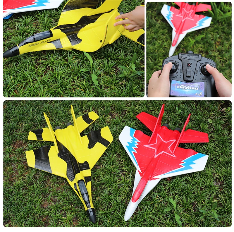 Couleur 29cm 2 Batterie planeur RC 2.4G à aile fixe, avion en EPP à lancer à la main, Drone ...