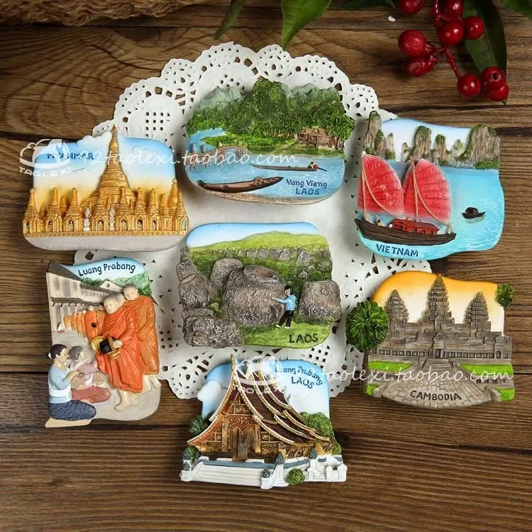 3d-Vietnam-Myanmar-Cambodia-Laos-Travel-Commemorative-Resin-Fridge ...