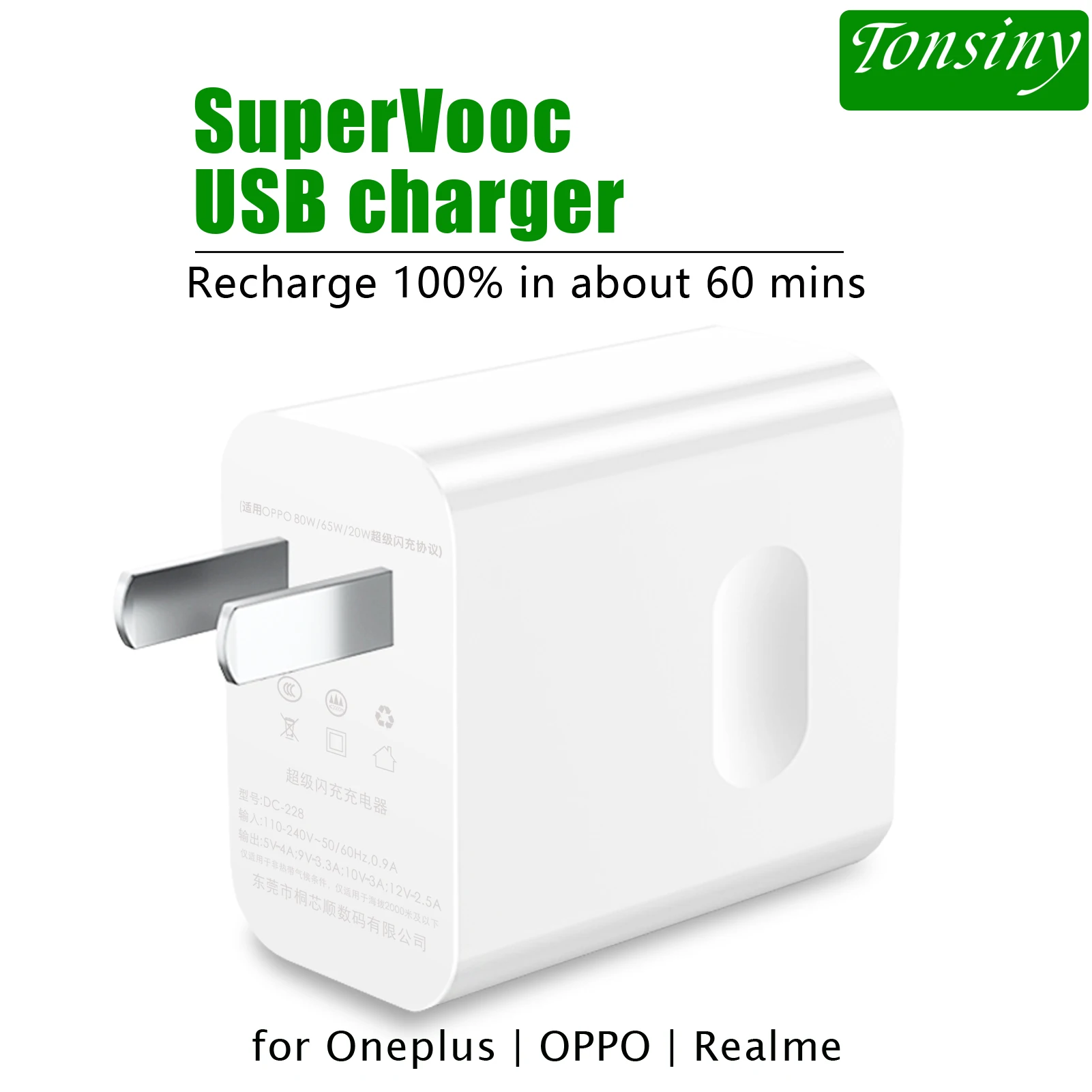 SuperVooc charger,for Oneplus 11 USB wall plug adapter,80W warp travel ...