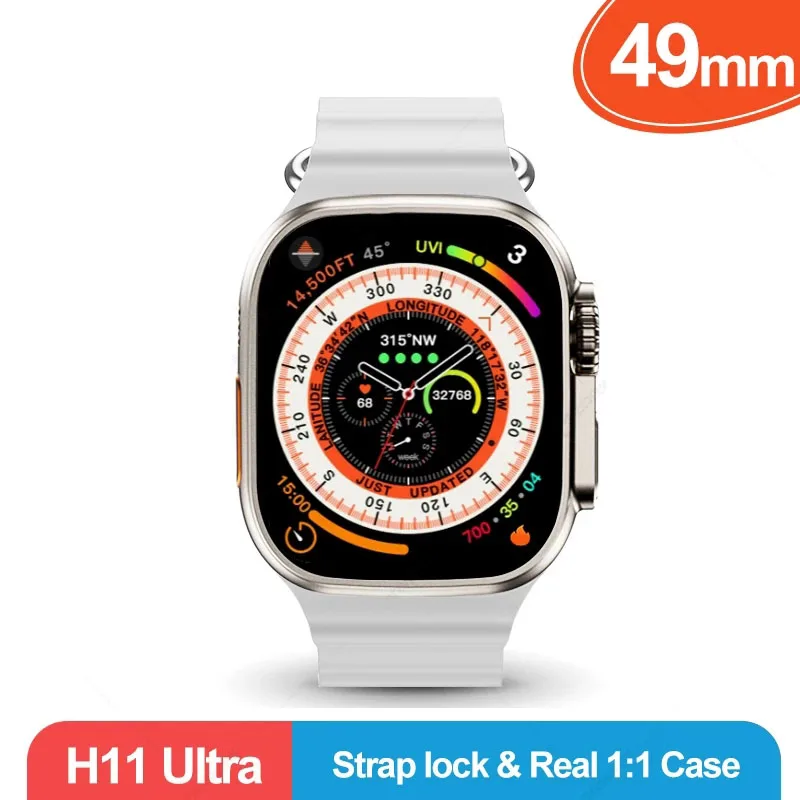 H11 Ultra Smart Watch Men 49mm GPS NFC Smartwatch Titanium Alloy 173 ...