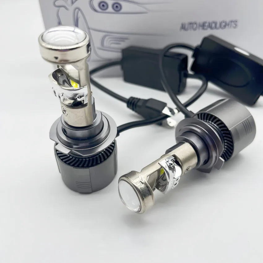 80W-canbus-Car-Headlight-Mini-Lens-H11-H7-LED-Projector-Bulb-3000K ...