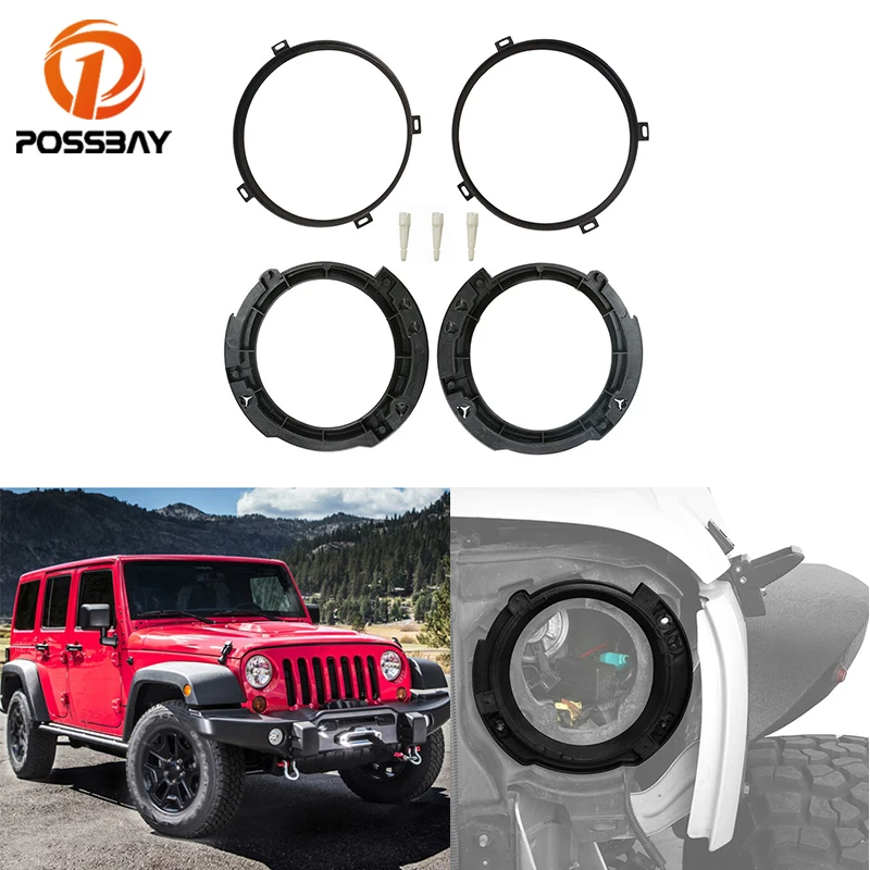 7" Car Headlights Replacement Mount Bracket Ring Head Light Base Kit ...