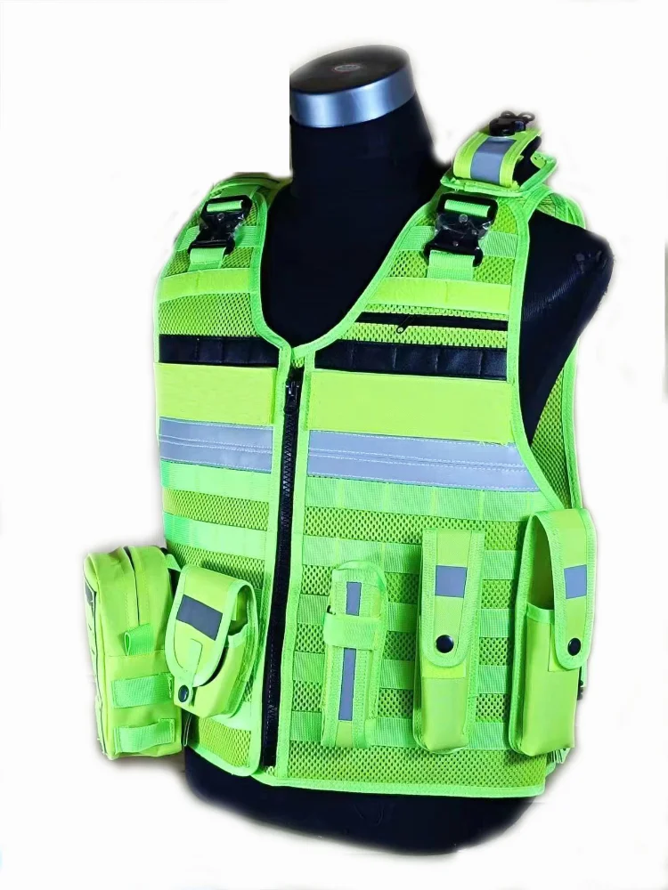 Multifunctional-Black-Protective-Tactical-Outdoor-Vest-Inner-Yellow ...