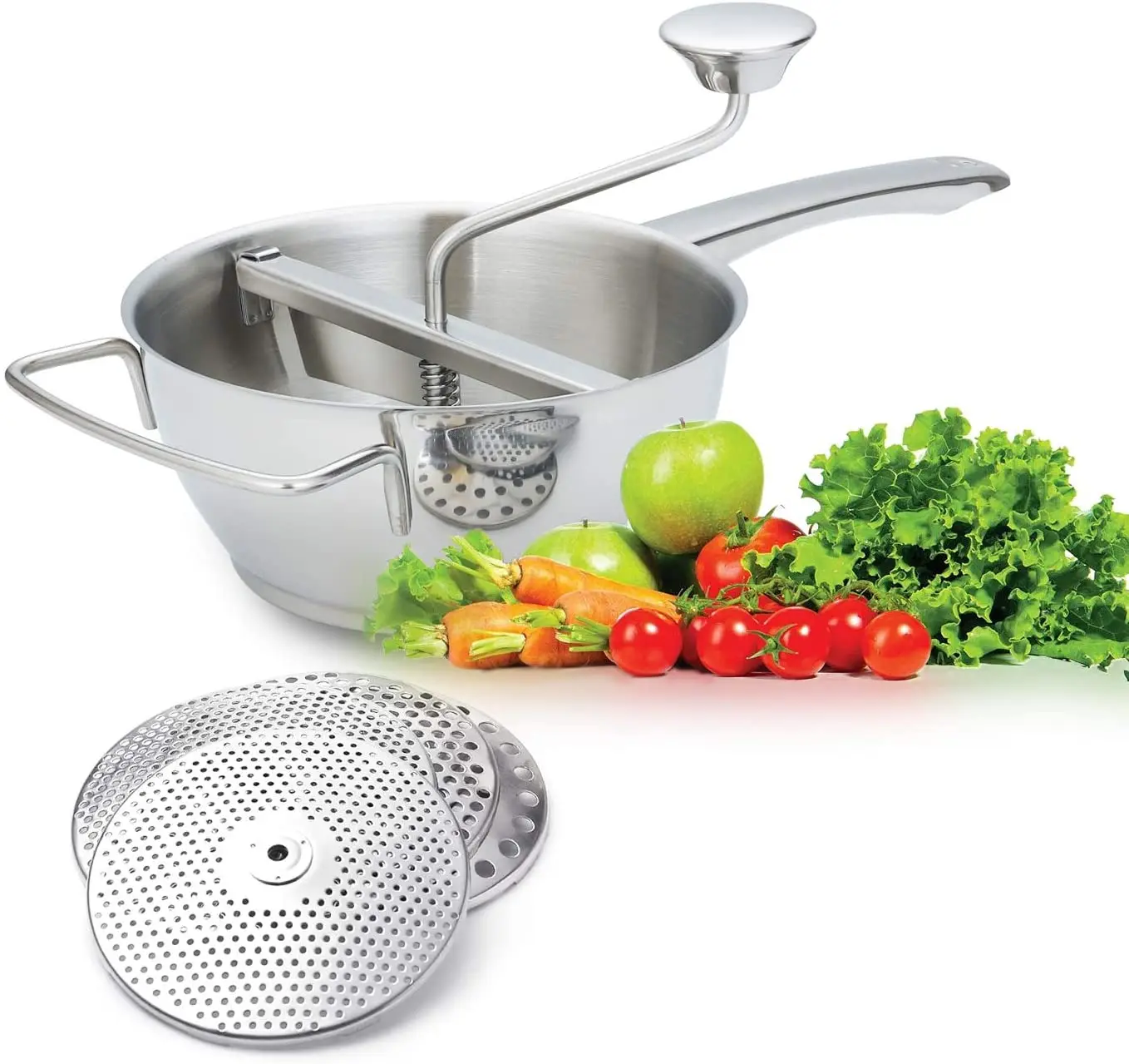 Stainless-Steel-Hand-Crank-Manual-Grinder-for-Vegetable-Mashed-Potato ...