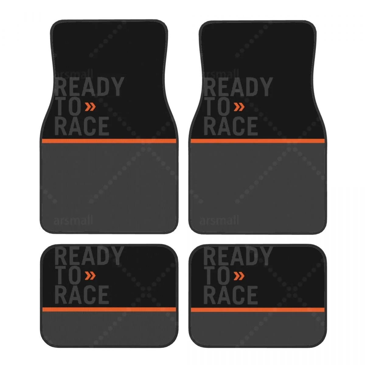 Ready To Race Car Floor Mats 4 Pcs Universal Front and Rear Foot Mats ...