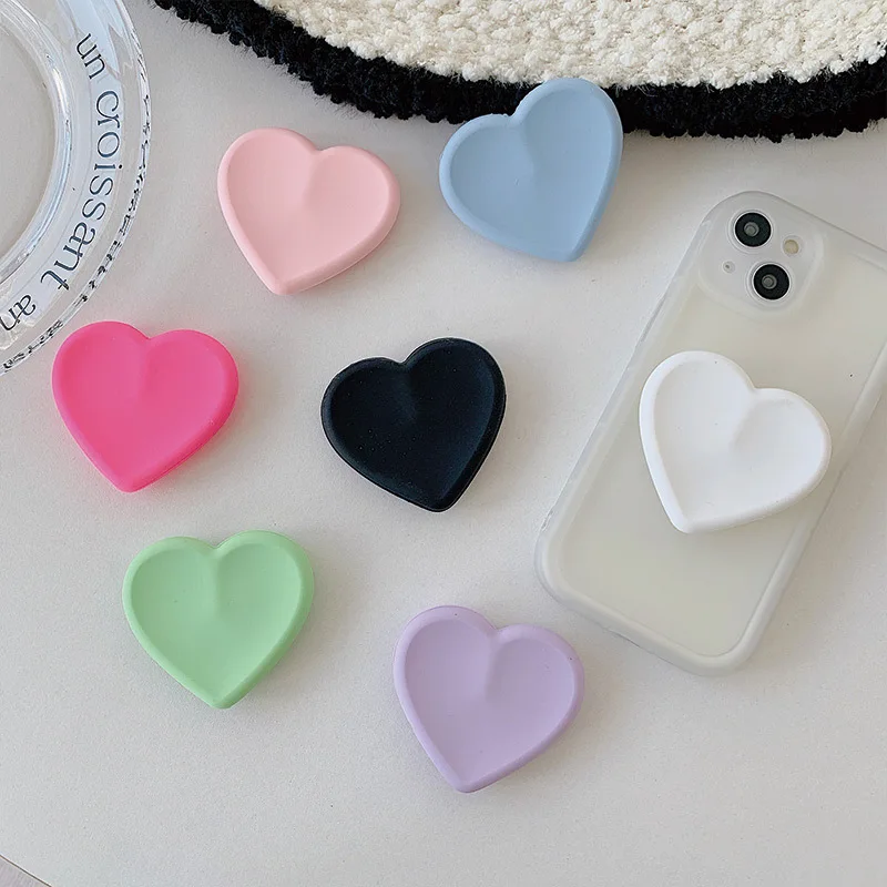 Universal-Heart-Shaped-Phone-Holder-Finger-Grip-Bracket-Support ...