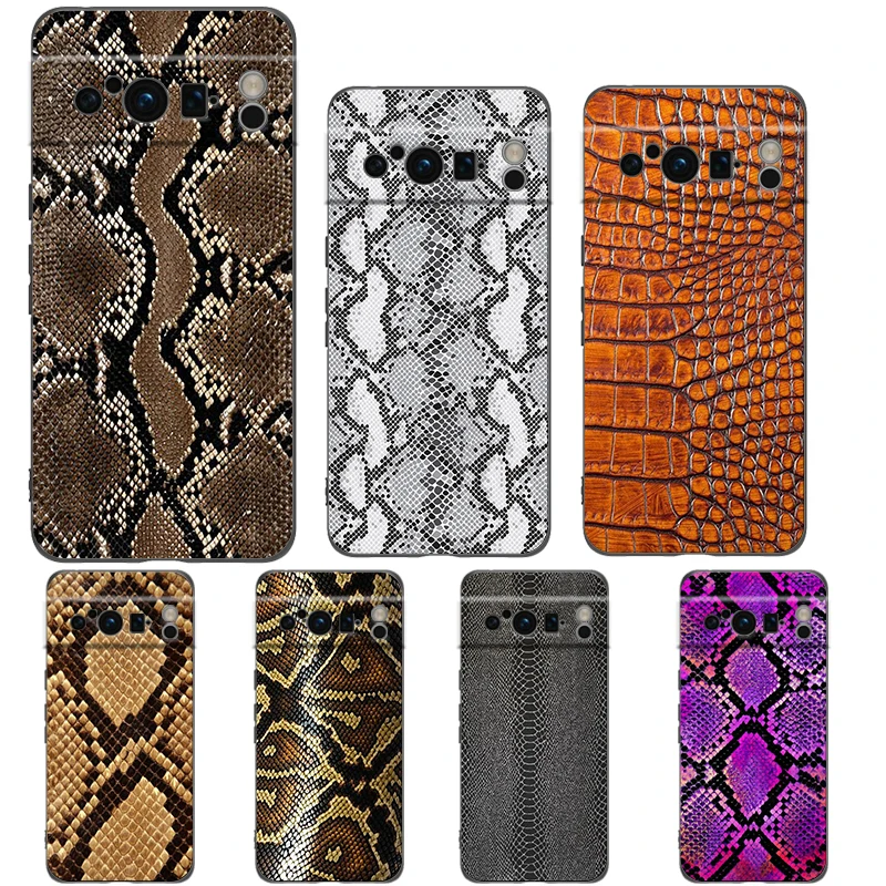Pretty Luxury Snake skin Phone Case For Google Pixel 8 7 6 Pro 6A 7A 5G ...