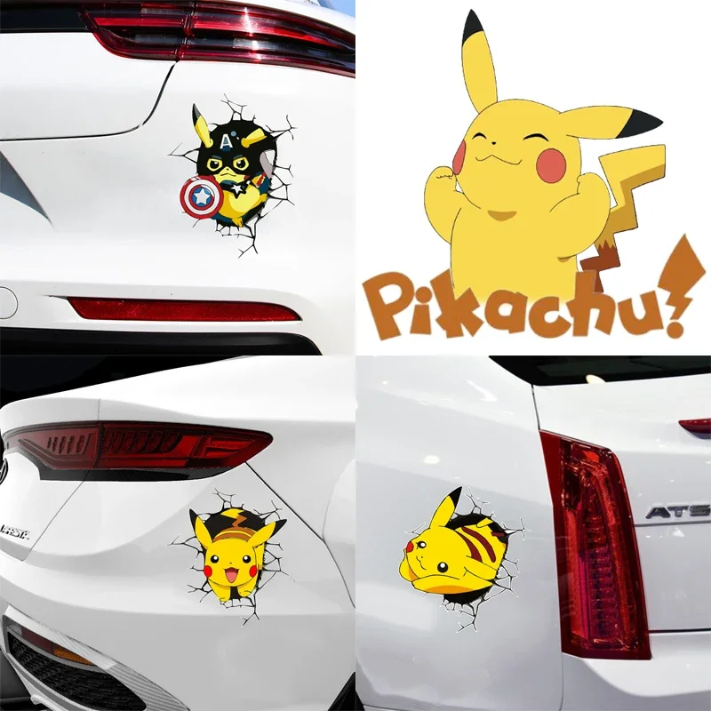 Pokemon-Pikachu-Sticker-Cartoon-Anime-Car-Body-Door-Decorative-Stickers ...