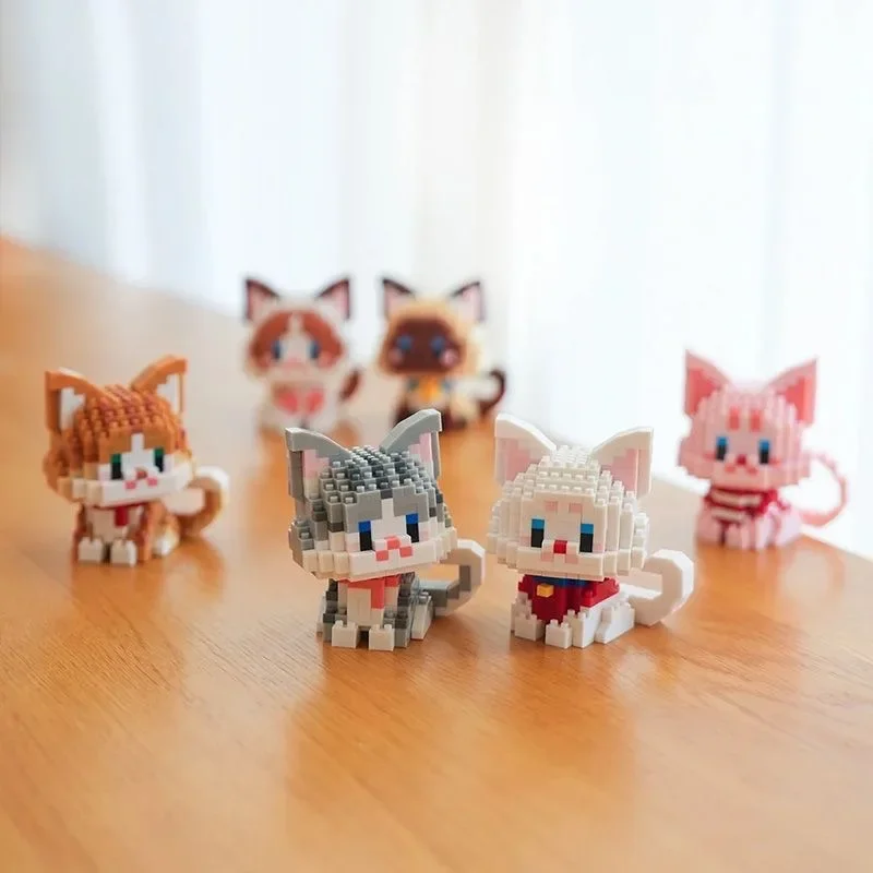 Cats-Micro-Building-Blocks-Kawaii-3D-Model-Siamese-Ragdoll-Hairless-Cat ...