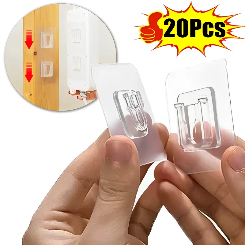 Double-Sided-Adhesive-Wall-Hook-on-Hangers-Stickers-Hooks-Wall-Mount ...