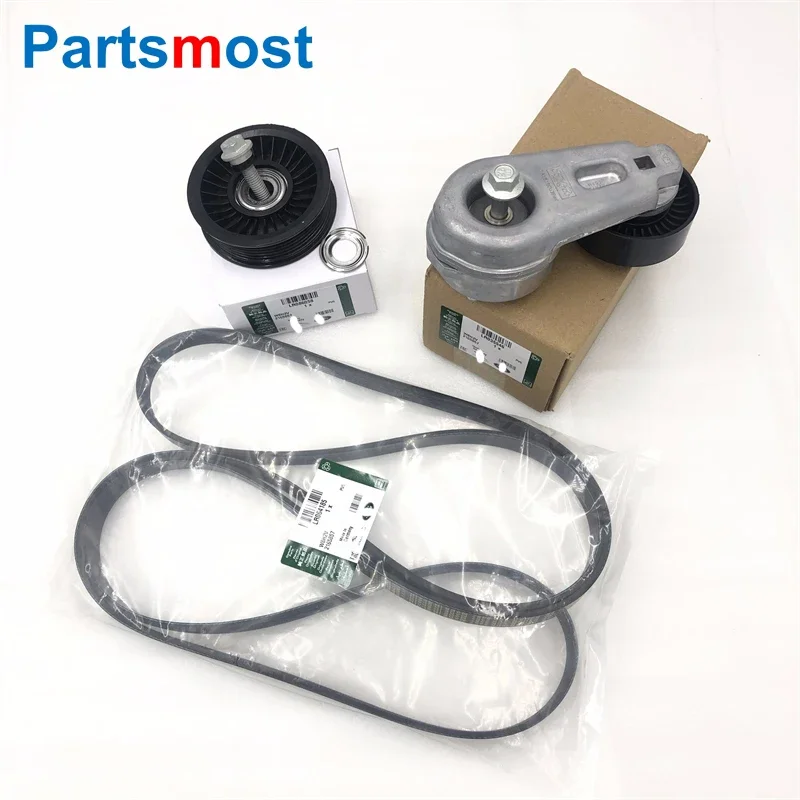 5-0L-V8-Drive-Belt-Idler-pulley-Tensioner-for-Land-Rover-Discovery-LR4 ...