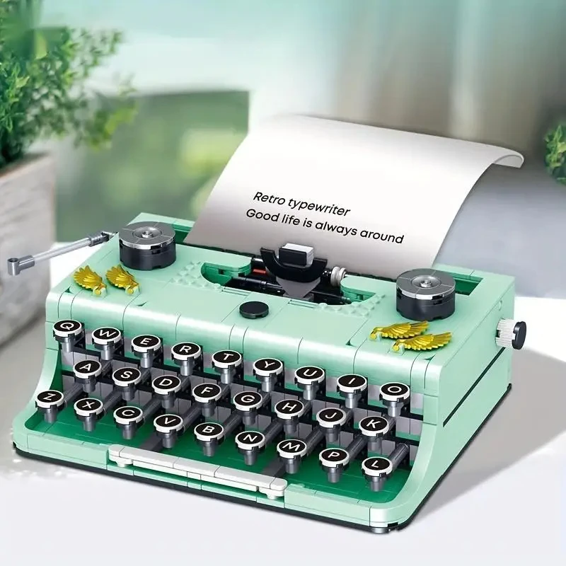 820PCS-Typewriter-Building-Blocks-Classic-Creative-Ideas-Machine-Retro ...