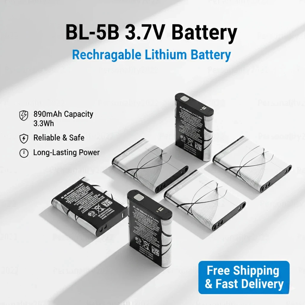 BL-5B Battery 890mAh for Nokia 5300 5320 N83 6120c 7360 3230 5070 3220 ...