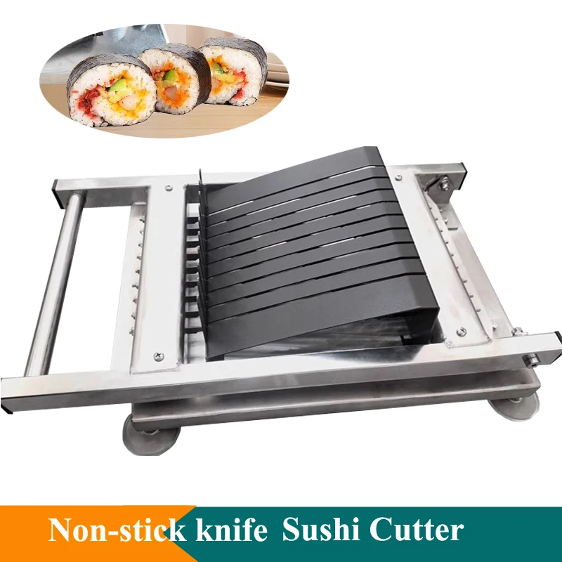 Stainless-Steel-Blade-Sushi-Cutter-Non-Stick-Coating-Manual-Sushi-Roll ...