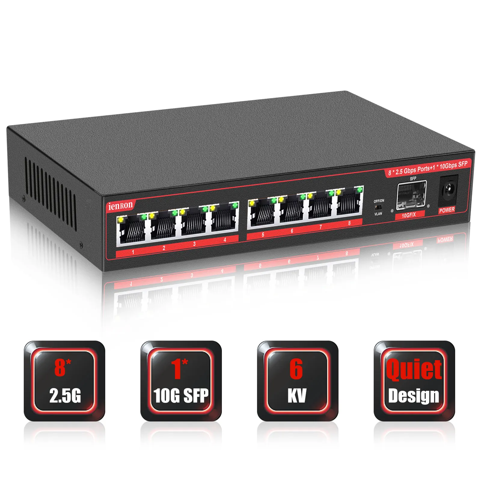 IENRON-2-5-Gigabit-Switch-8-Ports-2-5G-Network-and-10G-SFP-2500Mbps ...