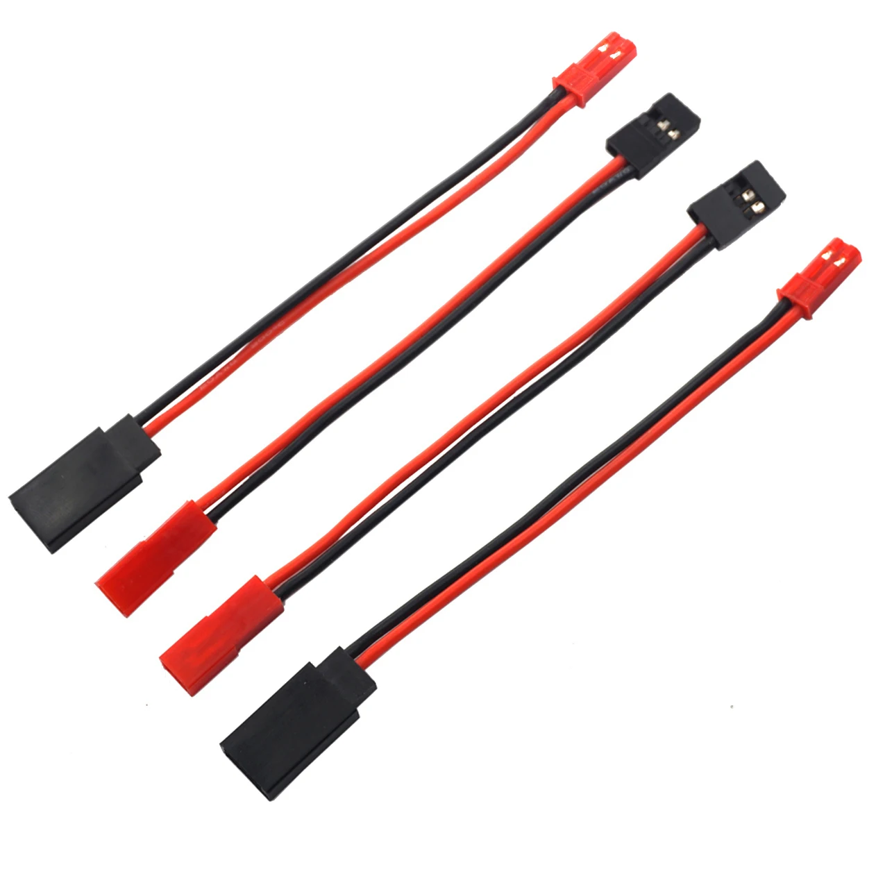 2Pairs 10CM JST Plug to JR Connector Male Female Cable Servo Adapter ...