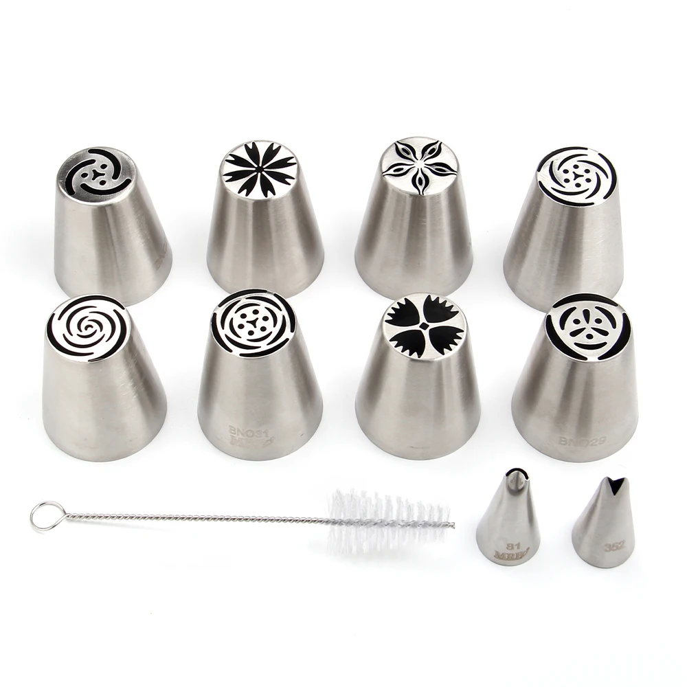 MRF-8PCS-Stainless-Steel-Cake-Decoration-Russian-Flower-Icing-Baking ...