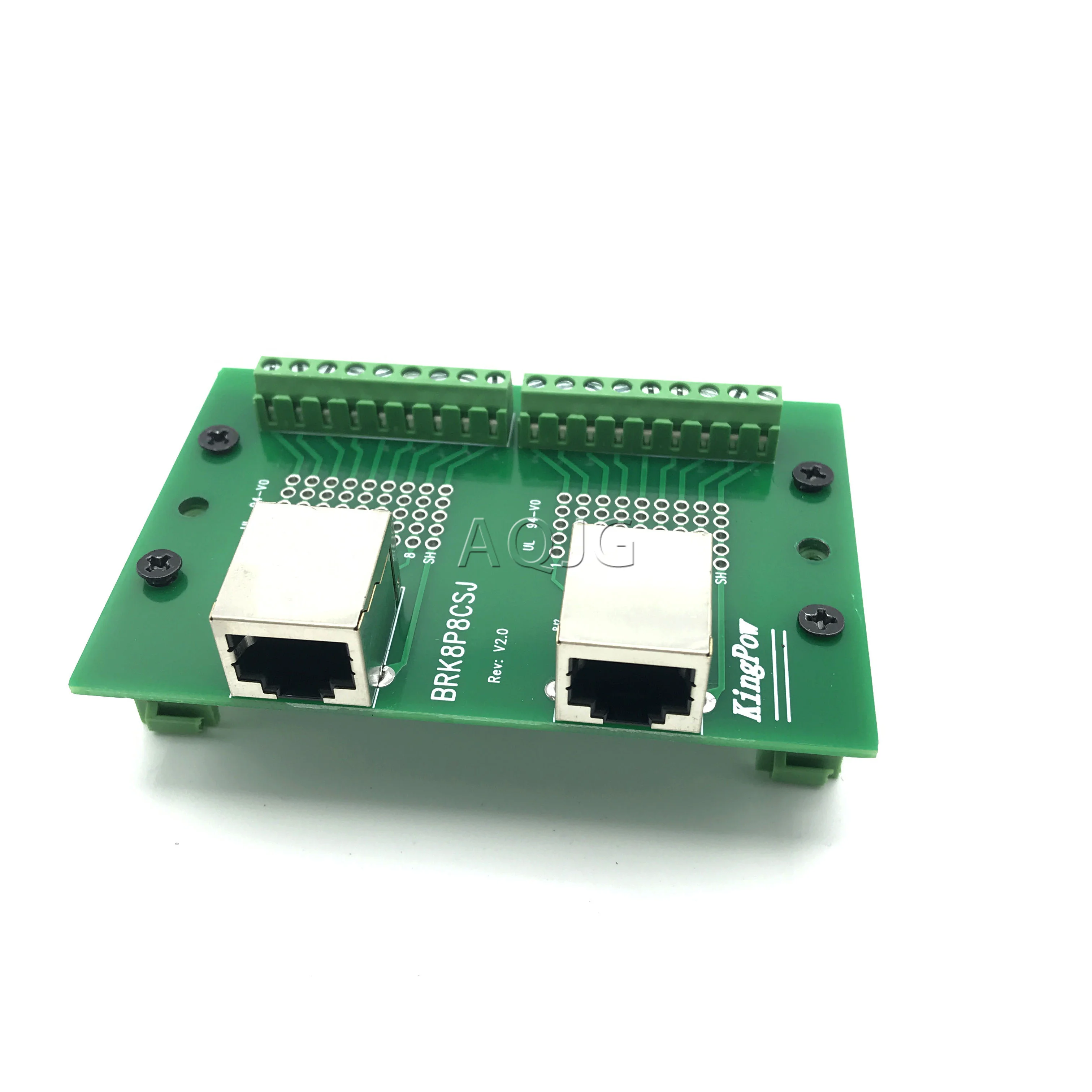RJ45-Breakout-Board-with-2-RJ45-Jacks-and-2-8pins-terminal-blocks-with ...