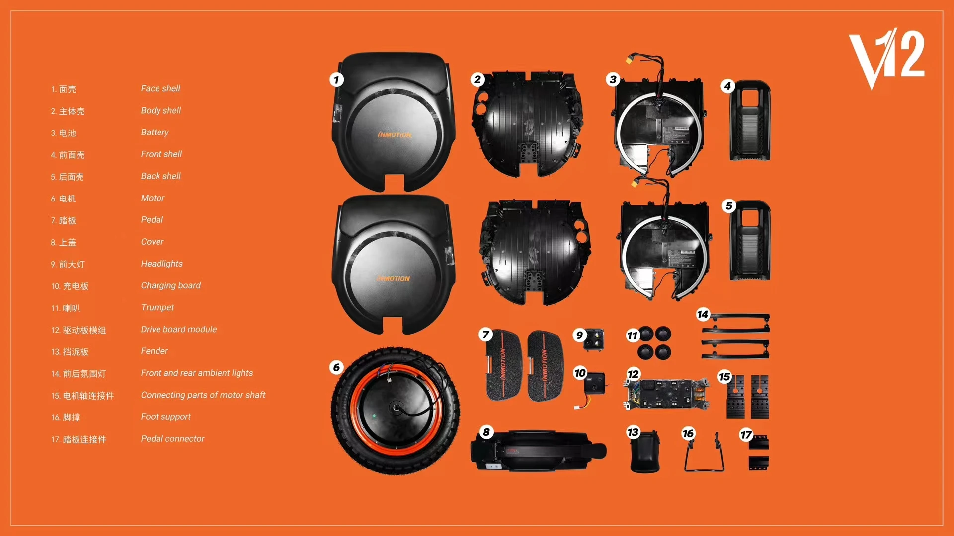 INMOTION V12/V12Pro Original Accessorie Power Pads V12HT Electric ...