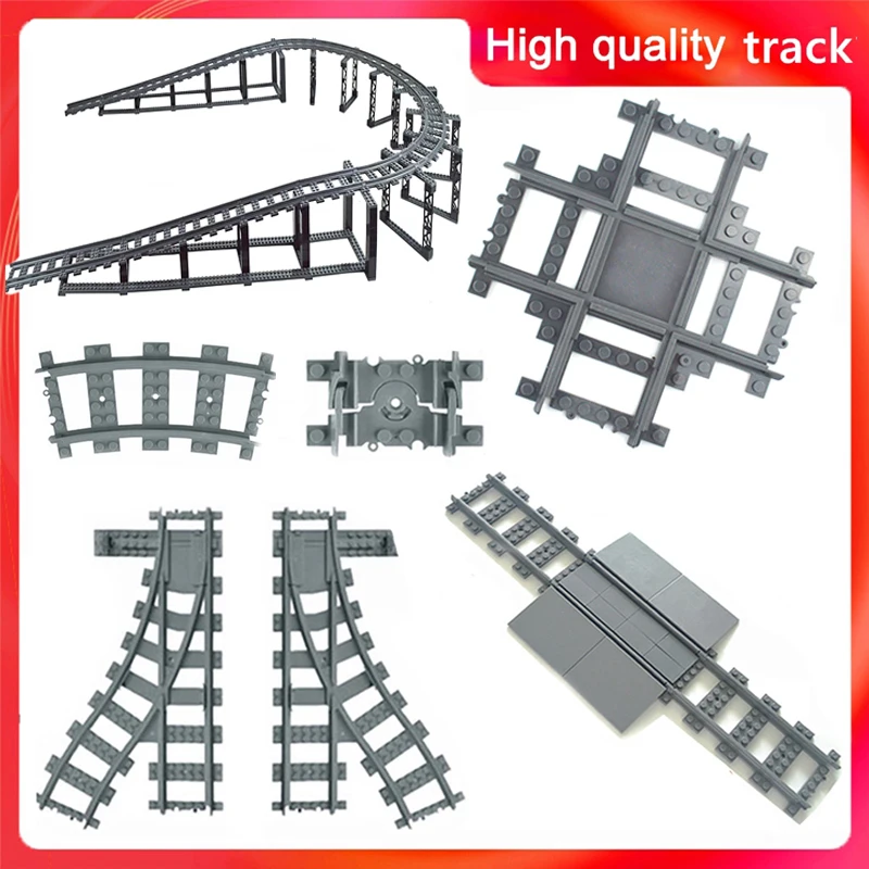City-Trains-Train-Track-Rail-Bricks-Model-Toy-Soft-Track-Cruved ...
