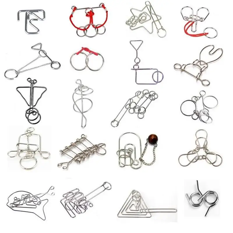 Metal Wire Puzzle Iq Mind Brain Teaser Puzzles | Metal Brain Teaser ...