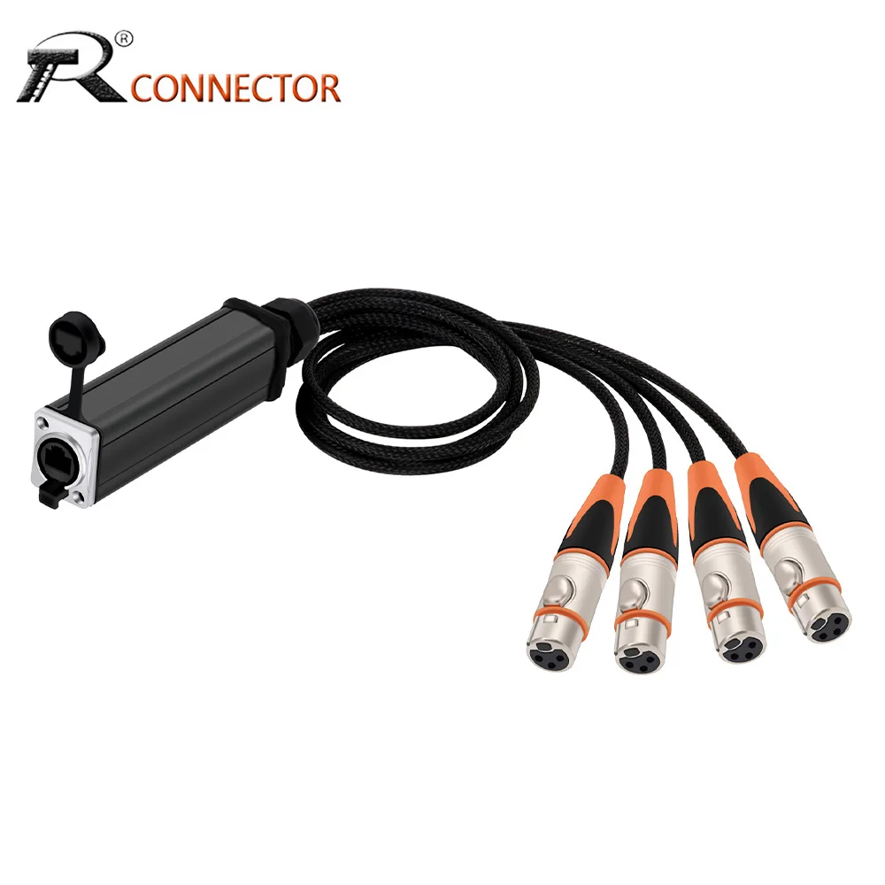 Audio-4-Channel-3Pins-XLR-Extender-Multi-Network-Receiver-to-RJ45-CAT5 ...