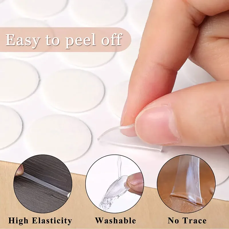50-100Pcs Double Sided Sticky Dots Tape No Trace Tape Self Adhesive ...