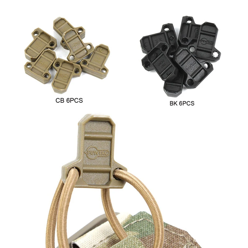 6PCS Tactical Vest SS Magazine Bag Anti Slip Rubber "T" Type Quick Mag ...