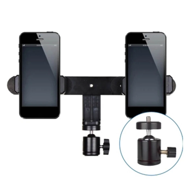 360-Degree-Mobile-Phone-Holder-Live-Support-Dual-Camera-Bracket ...