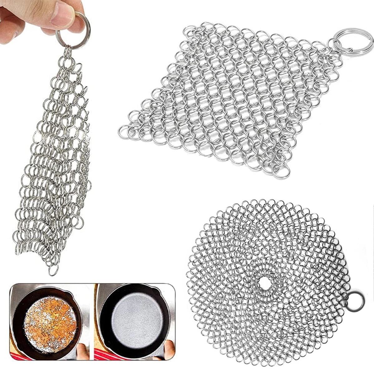 Leeseph-Kitchen-Cleaning-Ring-Stainless-Steel-Cleaner-Chainmail ...